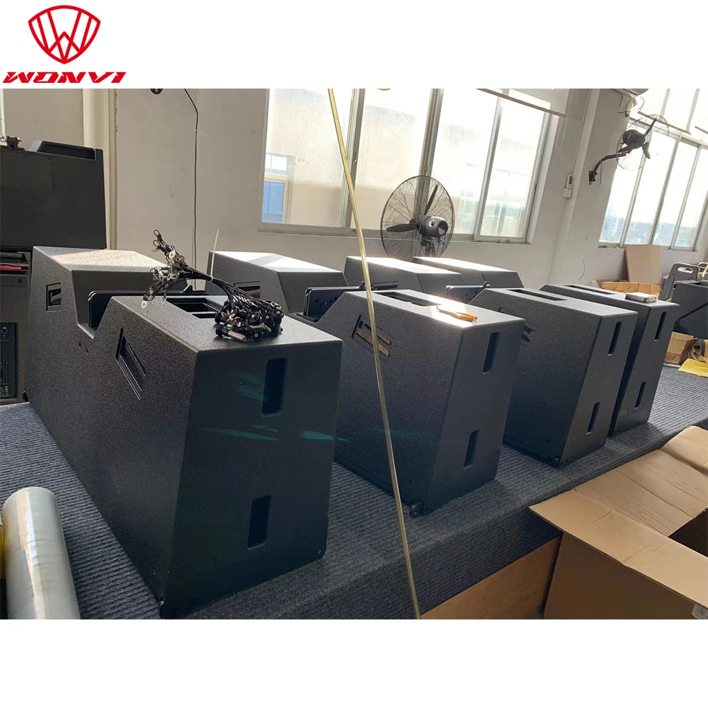Dual 12" Neodymium Line Array Cabinet Box Speaker System