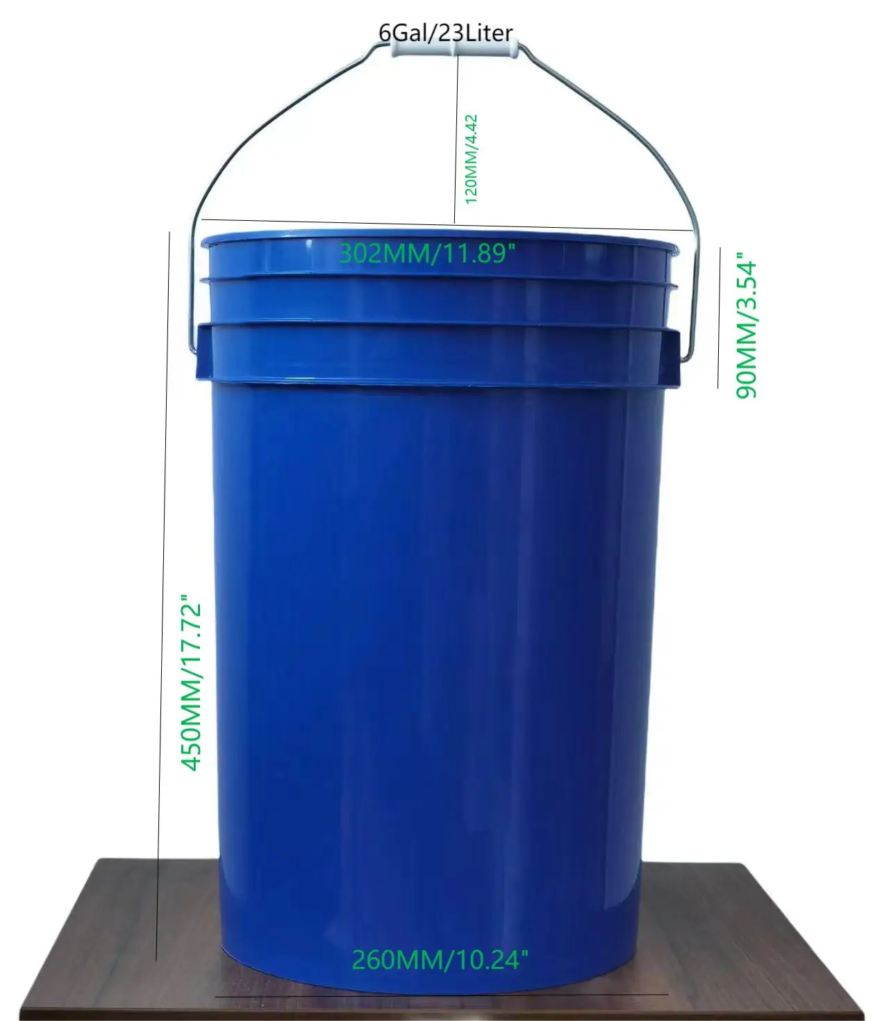 6 Gallon Heavy Duty Plastic Black and White Color Empty Baseball Bucket ...