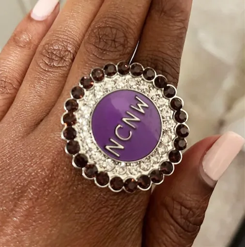 National Council Of Negro Women Jewelry Purple Rhinestone Ncnw Pins ...