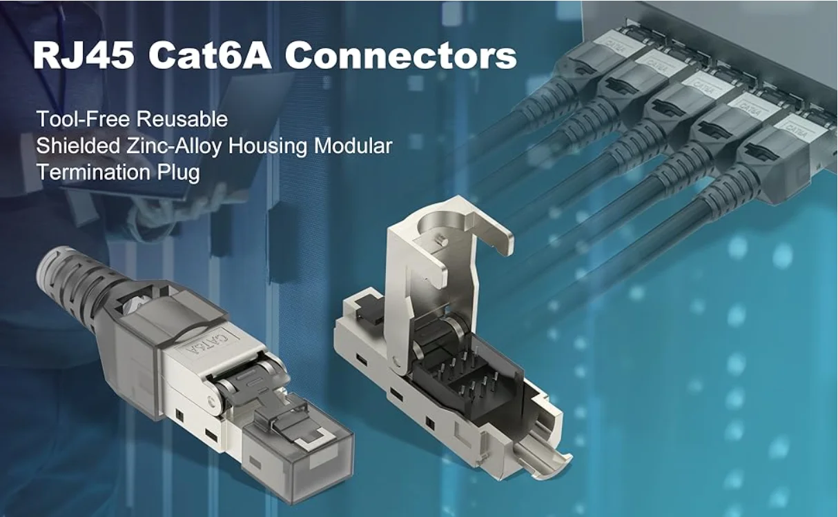 Ethernet Diy Lan Connectortool-free Reusable Shielded Rj45 Connector ...