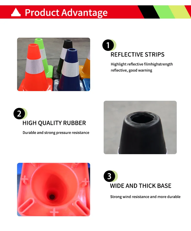 Highways Signal Flexible Pvc 28" High 6" Silver Orange Blue Traffic ...