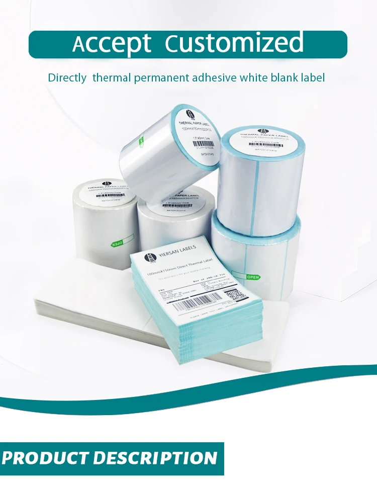 Direct Thermal Paper 100x150mm 4x6 Inch A6 350 Pcs Adhesive Logistics ...