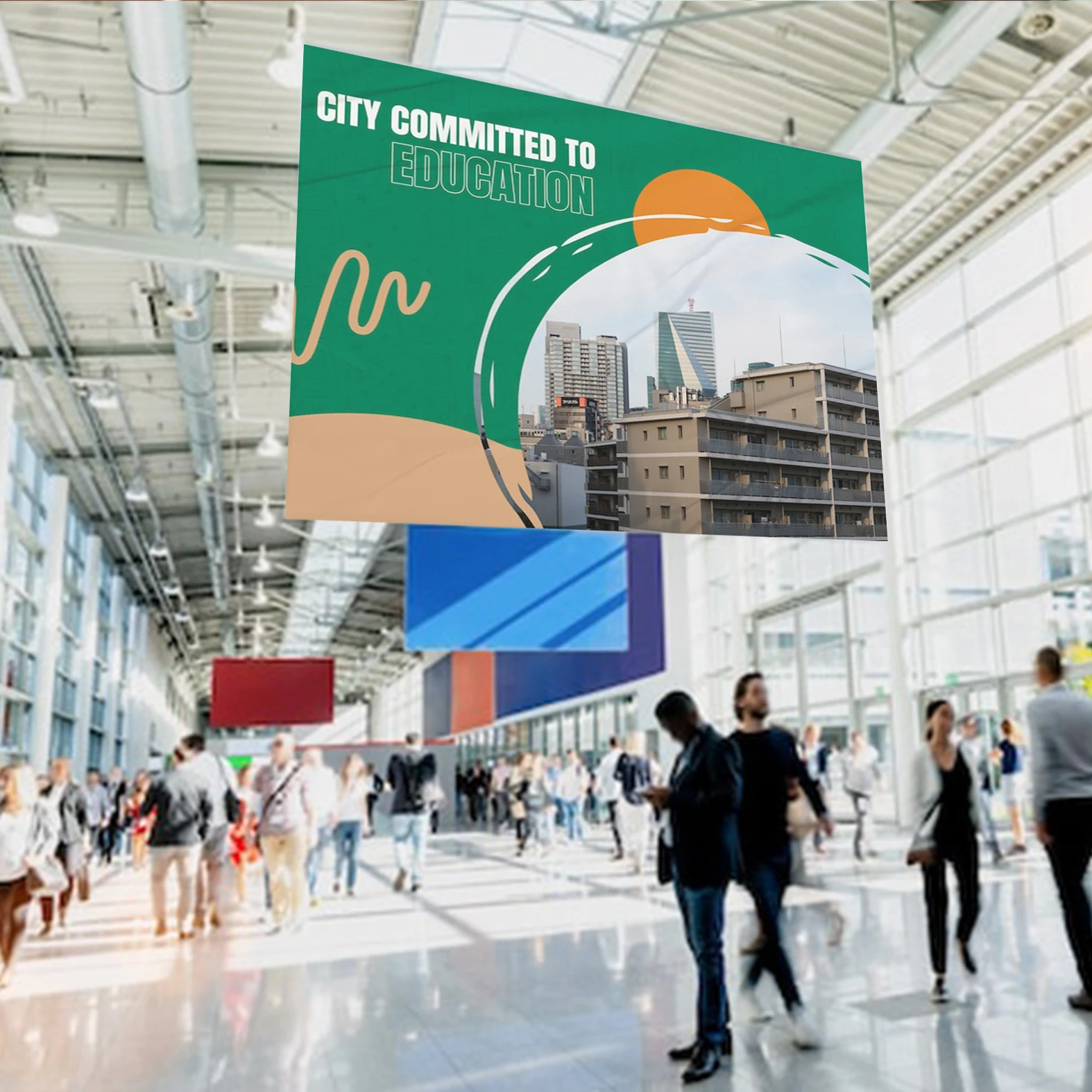 Custom Logo Mall Cinema Vinyl Advertising Hanging Banners