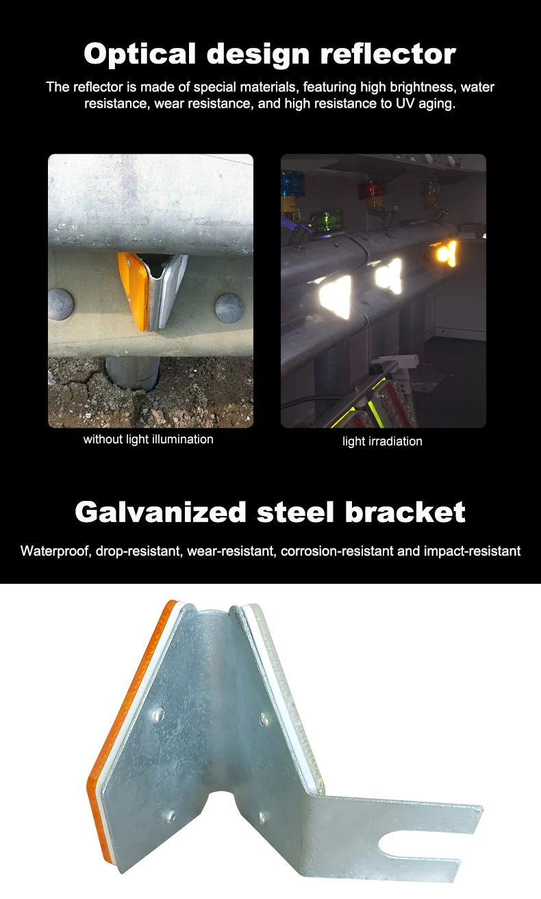 Customized PMMA Reflector W Beam Delineator for Highway Guardrails ...