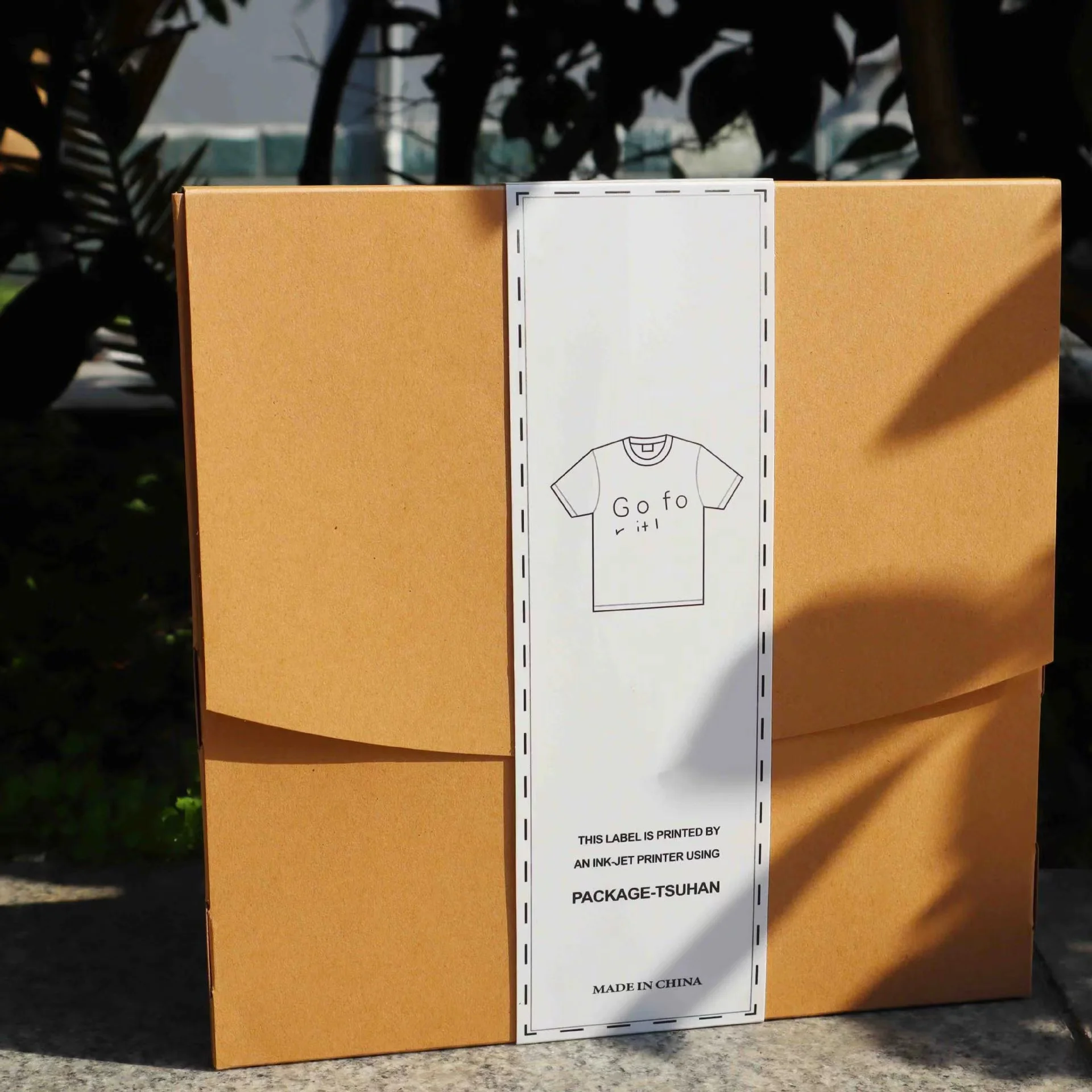 Custom Kraft Paper T-Shirt Envelope Box Packaging with Sleeve, OEM