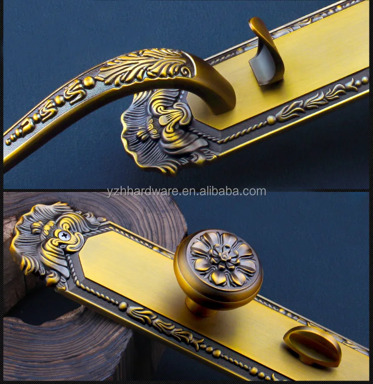 [zinc Alloy]good Quality Antique Villa Wood Door Lock Handle Designs ...