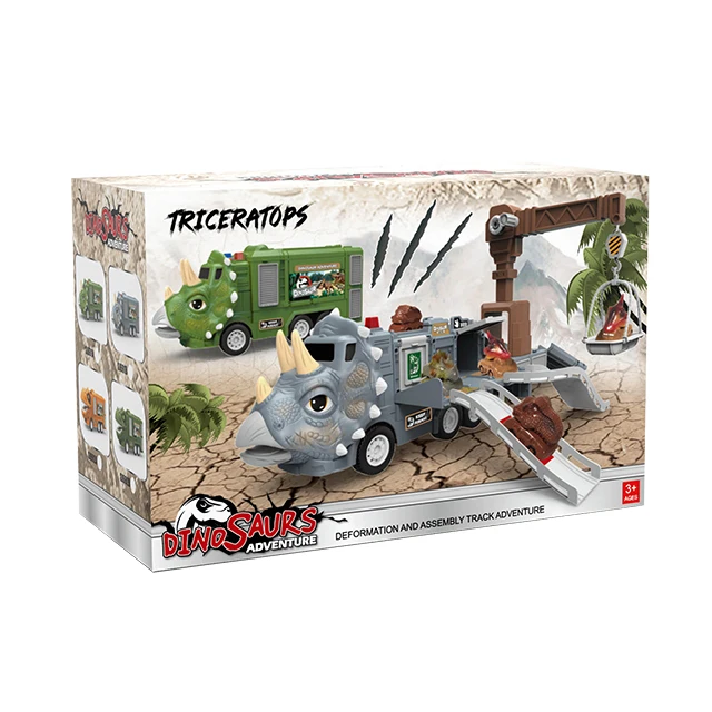 New Arrival Dinosaur Transforming Engineering Truck Track Toy Set ...