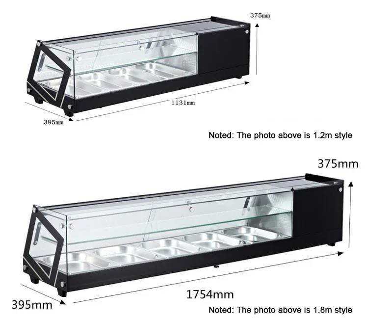 Arriart Refrigreation Equipment Sushi Display case Cabinet Sushi ...