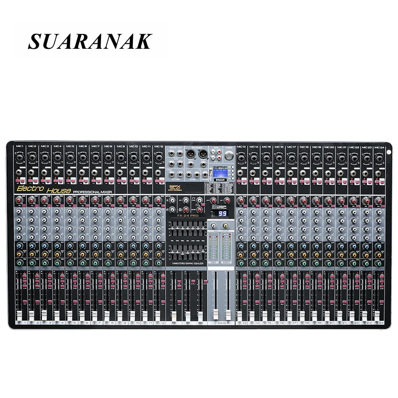 Professional Sound Mixer 24 Channel Mono 48v Usb Audio Mixer Stage ...