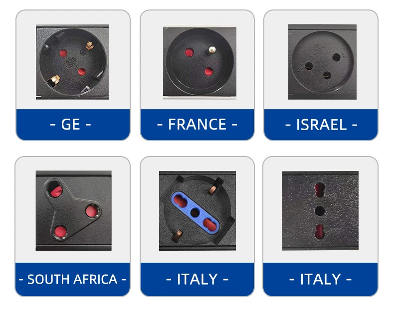 6-Way German Type Schuko Power Distribution Equipment Surge Protection ...