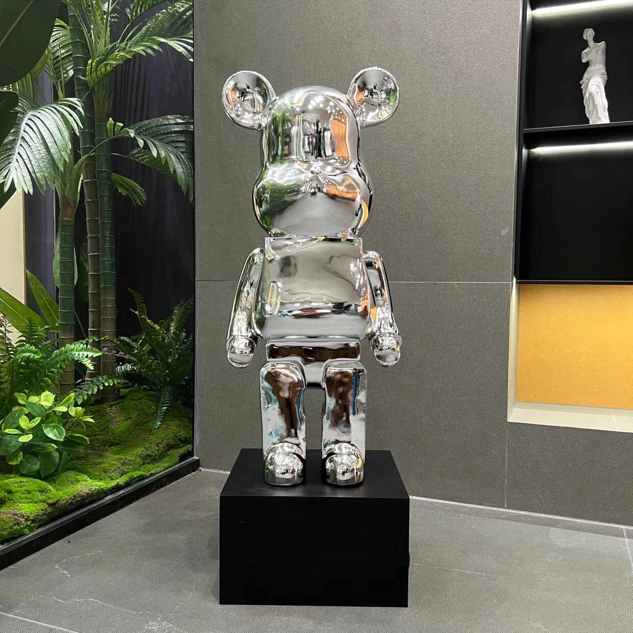 Modern Cartoon Fiberglass Resin Bearbrick Bear Brick Statue Toy Model ...