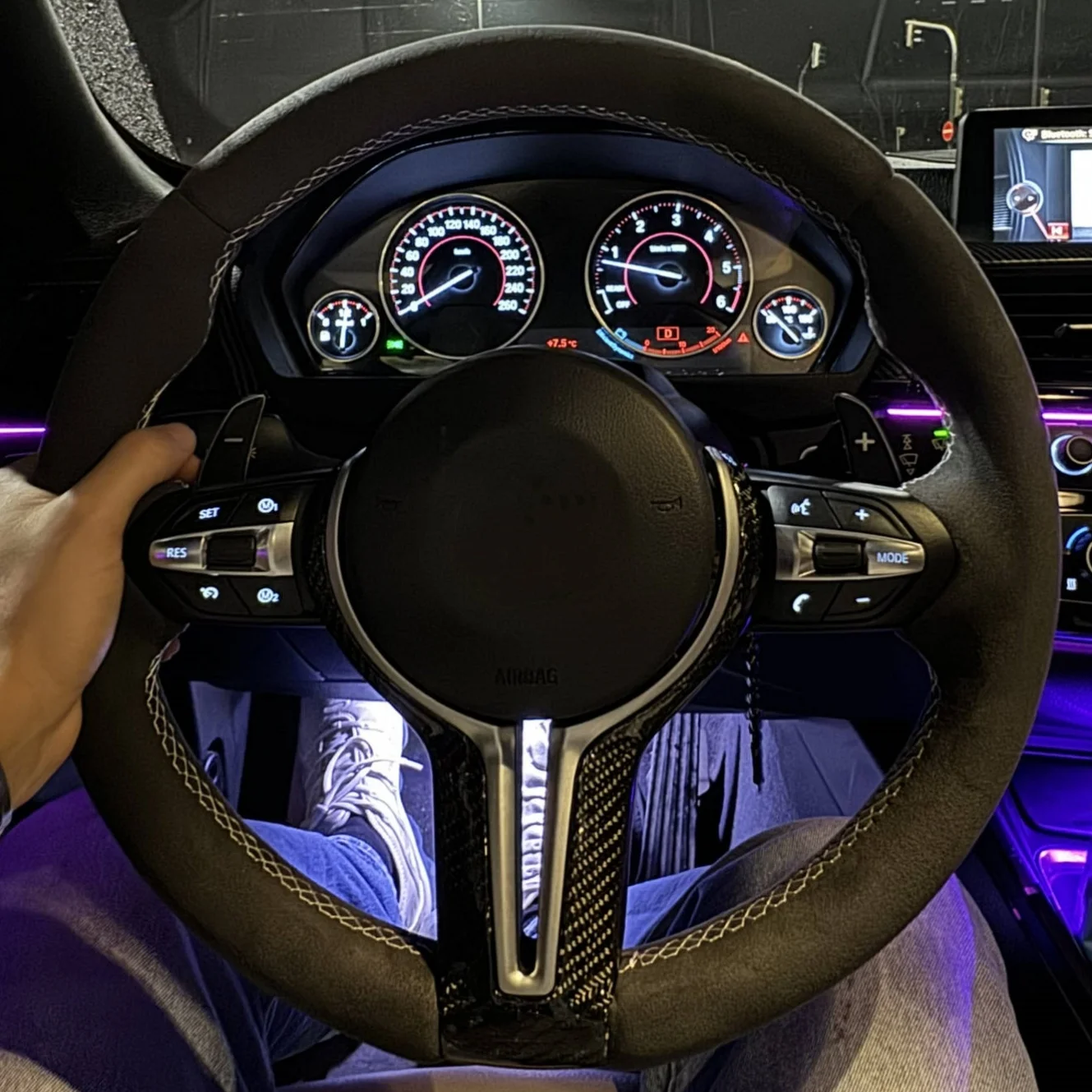 M Performance Steering Wheel Fit For Bmw F30 F32 F10 F20 F07 F01 E46 ...