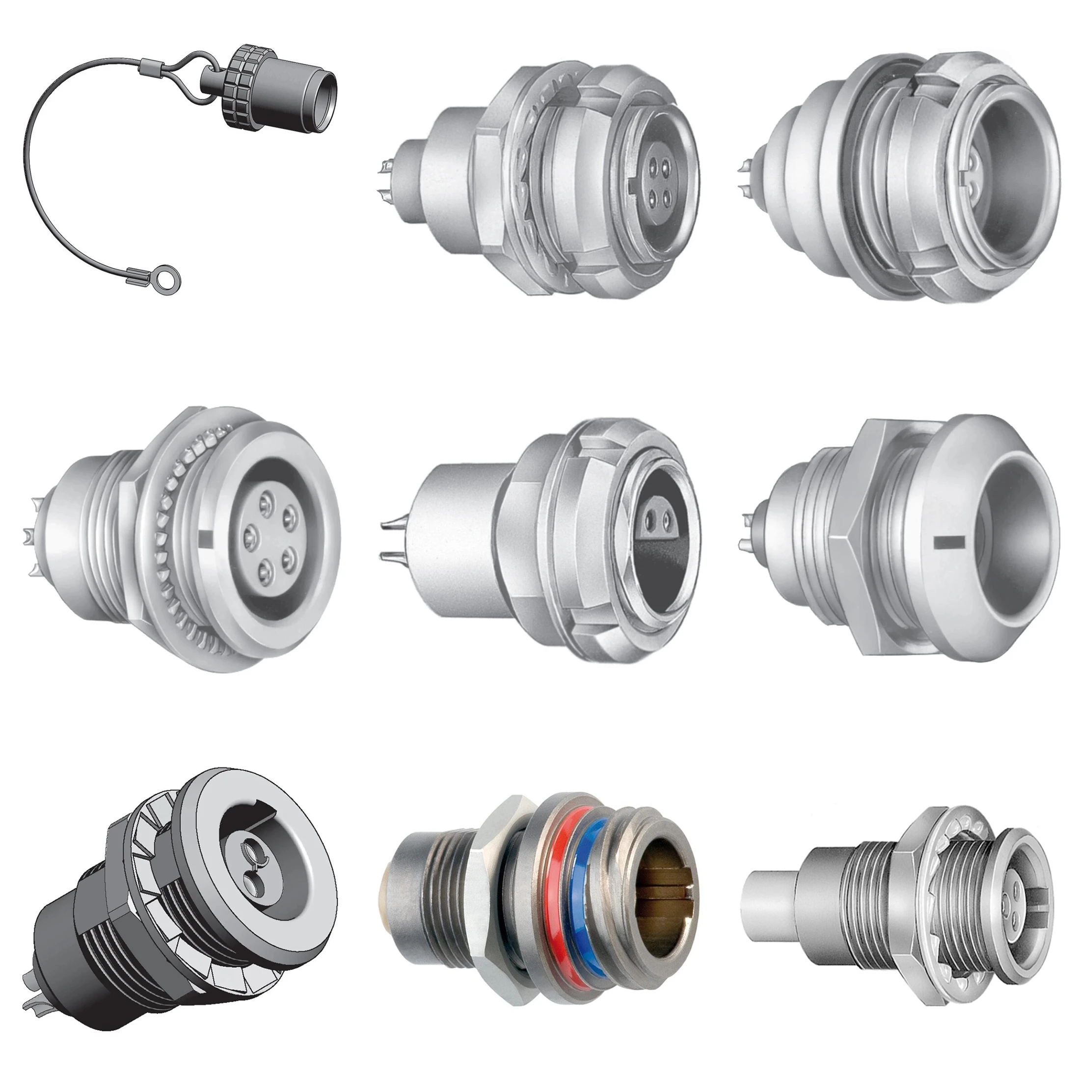 FHA.2B.312.CNAD52 Circular Push Pull Connectors ELBOW PLUG F. BEND ...