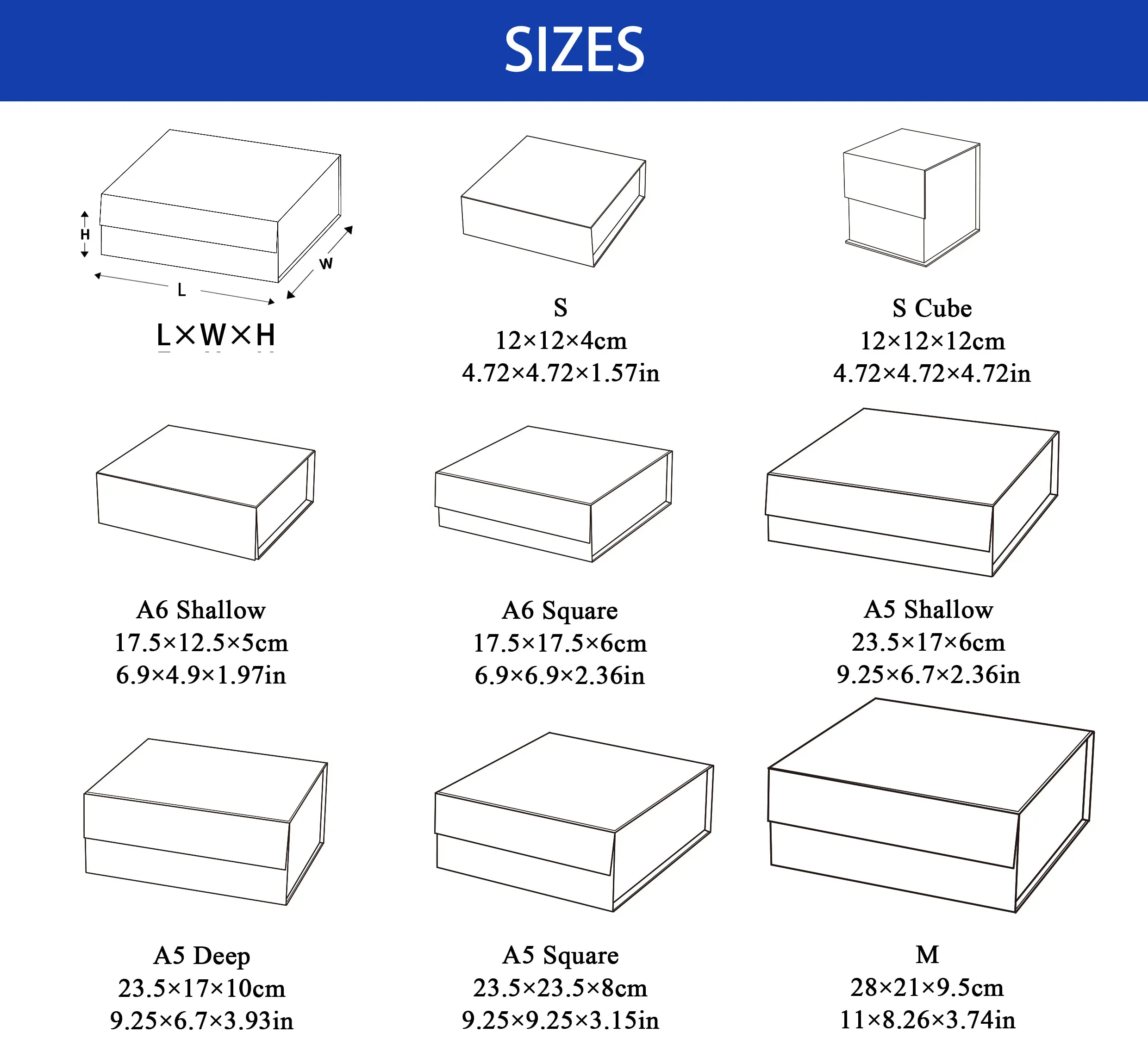 Luxury A4 Deep Navy Blue Magnetic Hamper Gift Mailer Box Packaging For ...