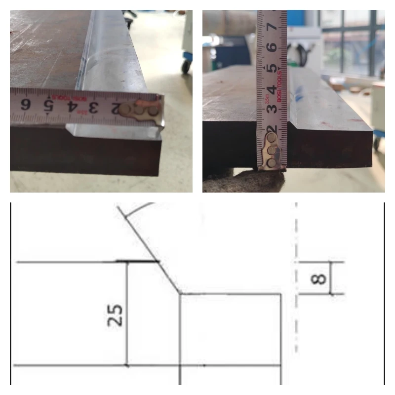 V-groove Plate Edge Preparation - Bevel Milling Machine
