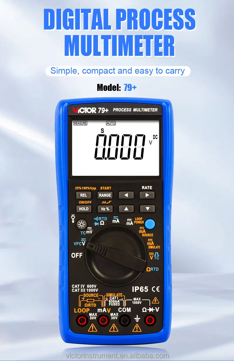 Victor 79+ Rts Digital Multimeter Tester For 24v Loop & Rtd Measurement Oem