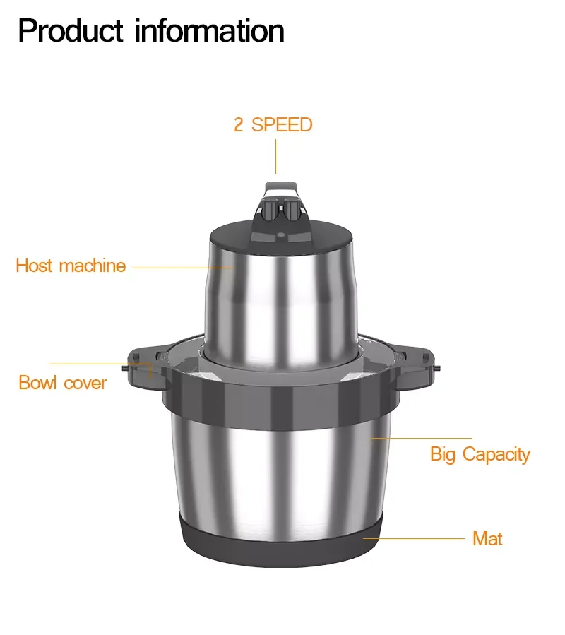 Jewin 8l Big Power Commercial Multifunctional 3500w Meat Grinder Meat ...