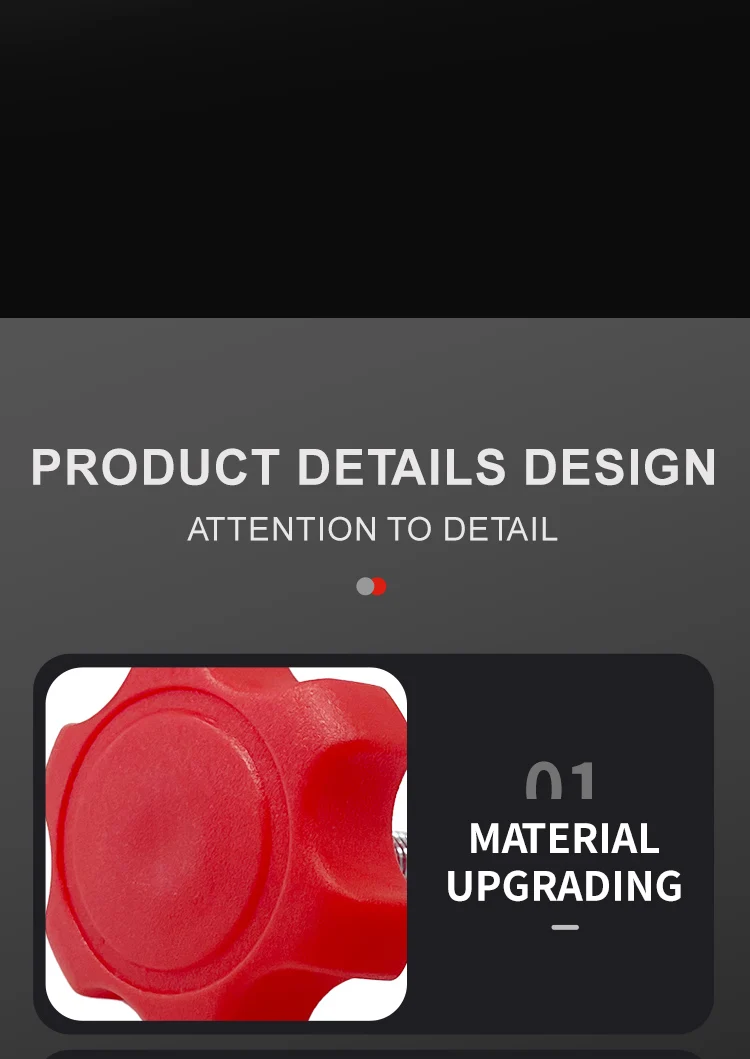 M4 M5 M6 M8 M10 Red White Black Plastic Head Six Star Decorative Handle ...