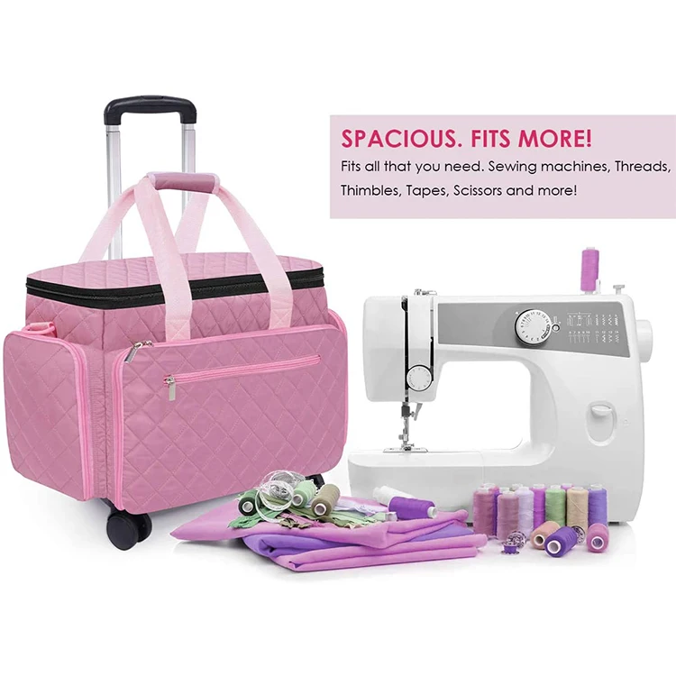 Folding Sewing Machine Carrying Rolling Bag - Collapsible Trolley
