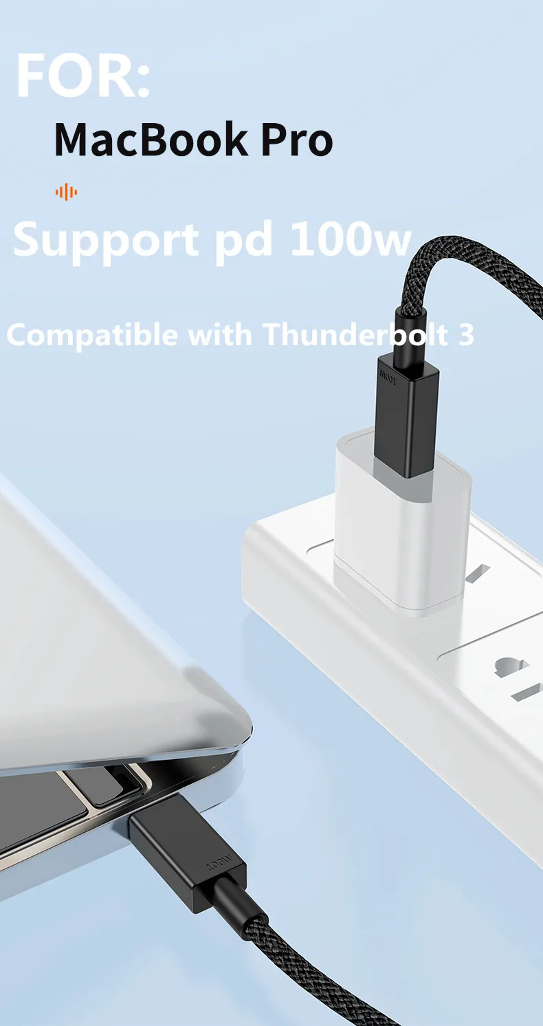 Braided Tpe 100w Pd Type-c To Type-c Quick Charge Type-c Usb Mobile ...