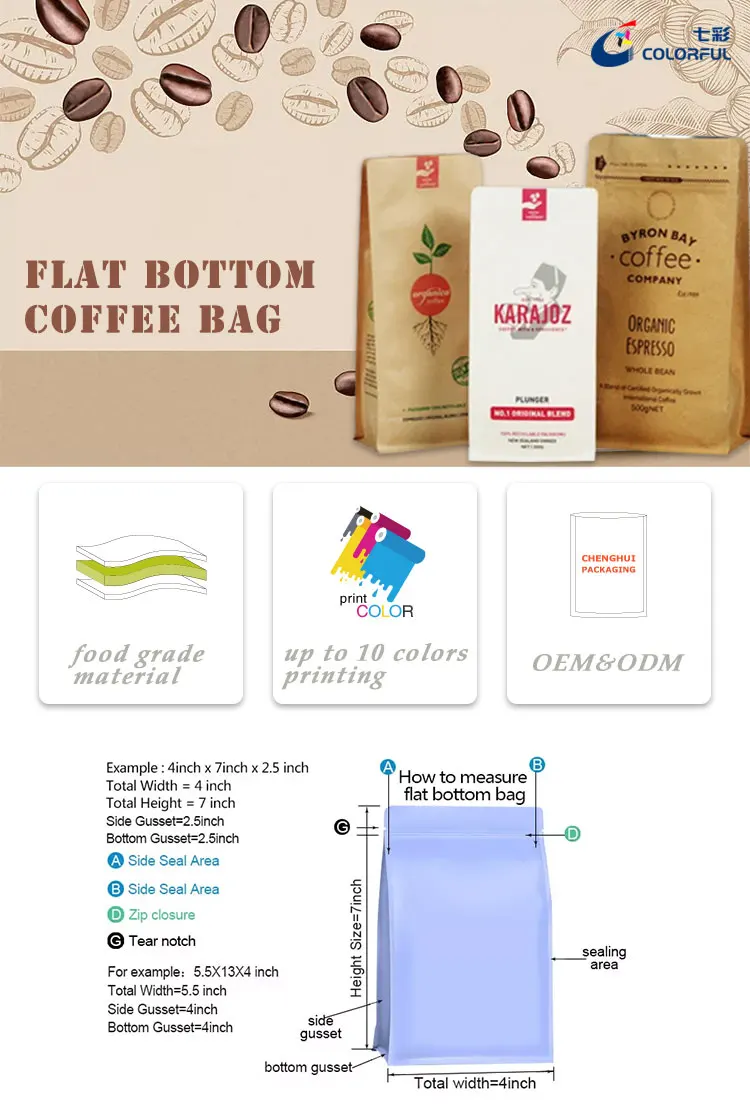 Custom Printed Resealable Packaging - Coffee Bean Bag