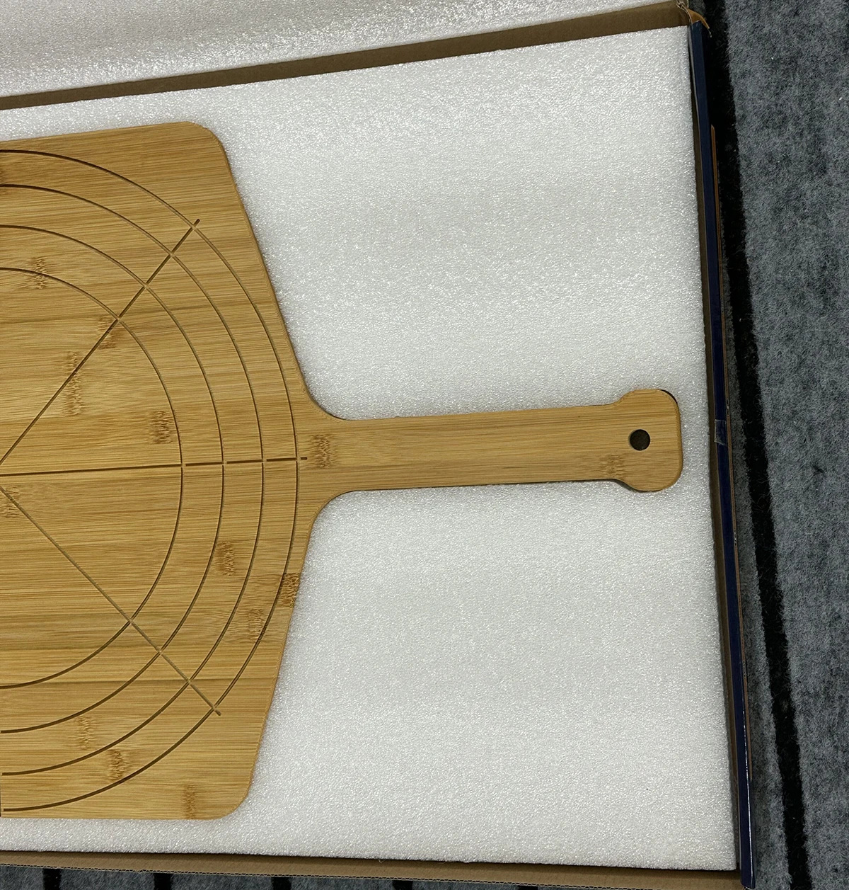 Extra Large Bamboo Wood Pizza Spatula Paddle Cutting Serving Board ...