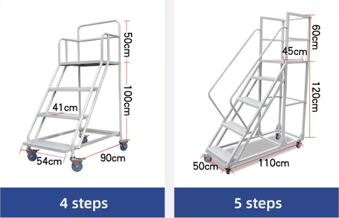 High Quality Rolling Removeable Mobile Ladders Medium-duty Rolling ...