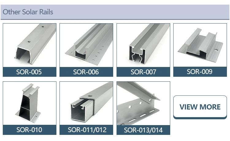 6000 Series Pv Bracket Solar Mounting Rail Aluminum Extrusion Profile ...
