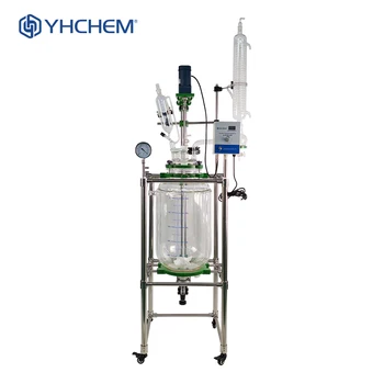 Continuous Stirred Tank Jacketed Fermentor Bioreactor 10 L Glass ...