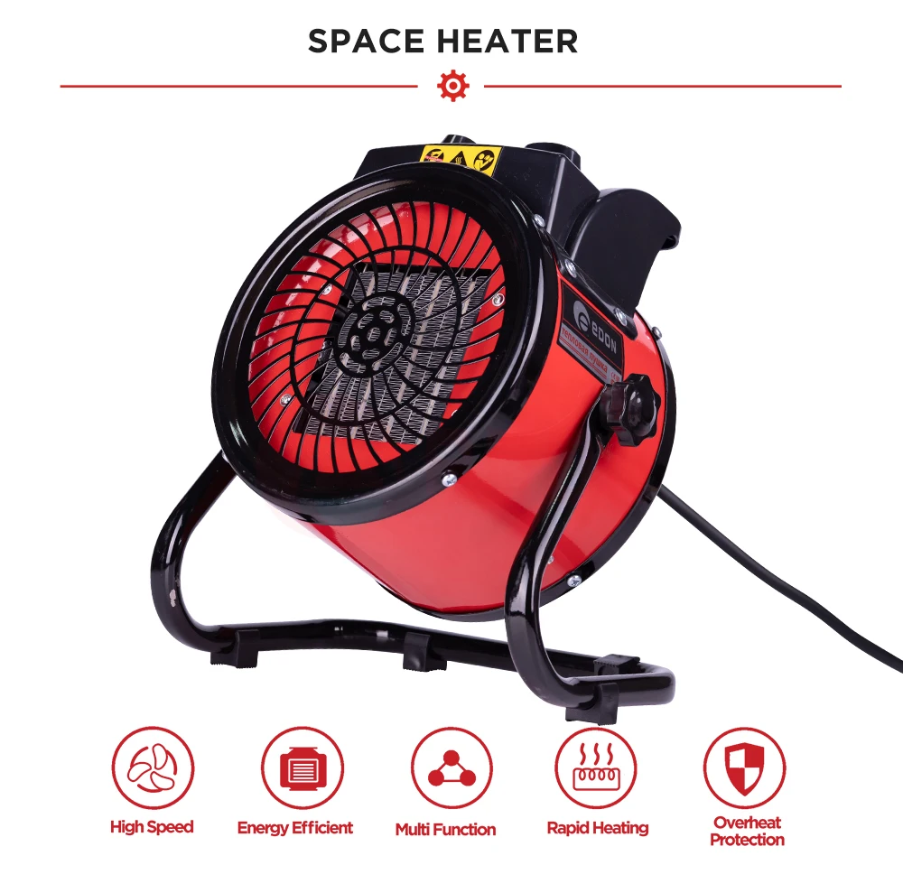 Edon Tvz-2000 Speed Adjustment Mini Fan Heater Electric Heating Blower ...