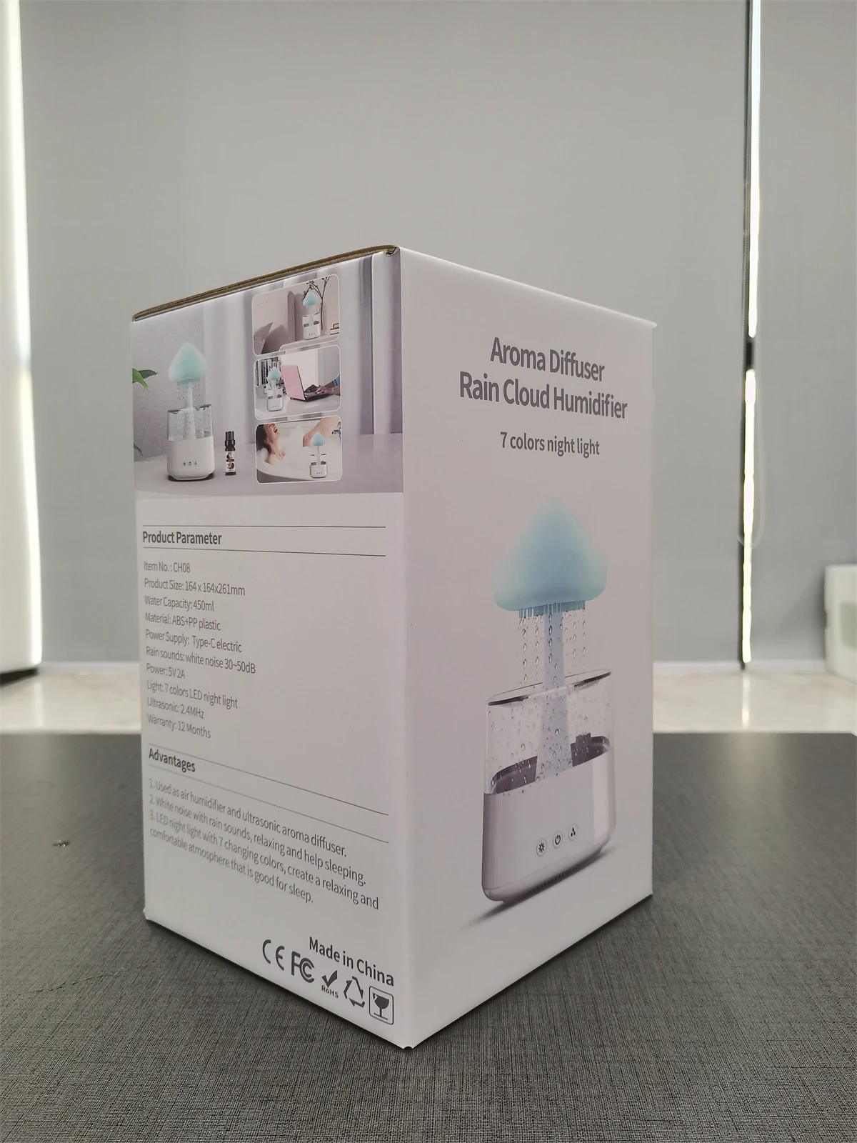 Customize Crisp Water Drip Sound Cloud Raindrop Humidifier Adjustable ...