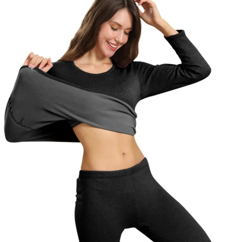 China Manufacture Women's Thermal Underwear Plus Fleece Thickened Youth ...