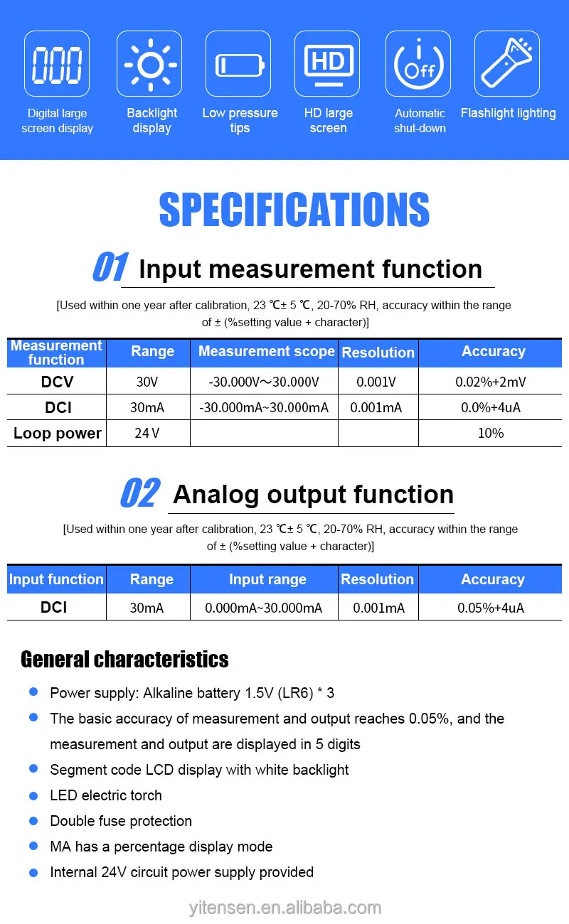 VICTOR 05S Multifunction Loop Process Calibrator - 0.05% Accuracy