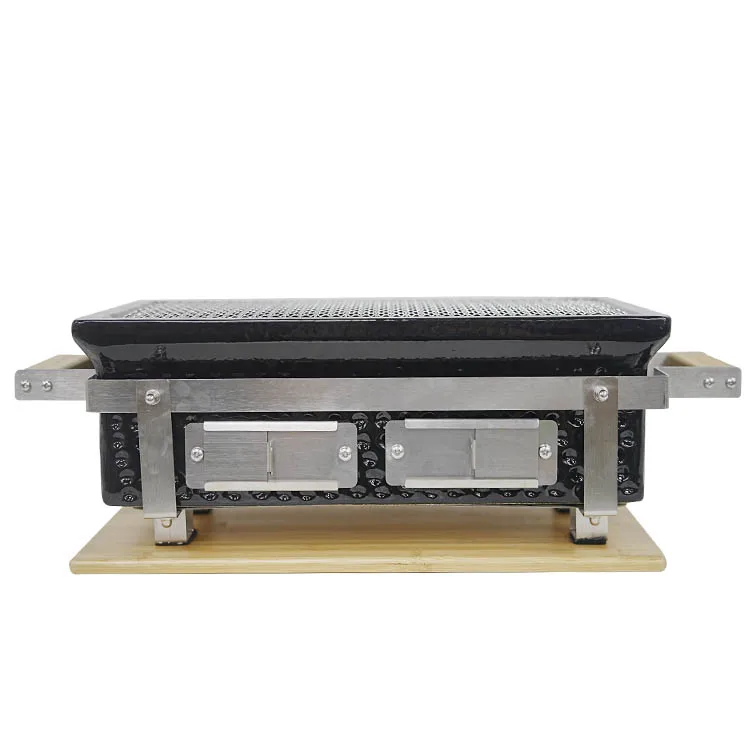 Parrilla Japanese Rectangle Charcoal Ceramic Black BBQ Yakitori ...