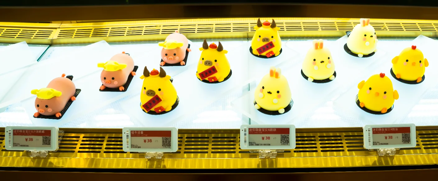 Minew Esl Digital E-Paper Display Label Tags in Stand Clip Rail