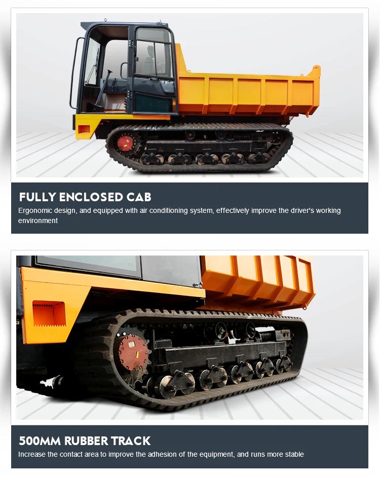 Small Transport Vehicle Construction Machinery Mini Dumper Track ...