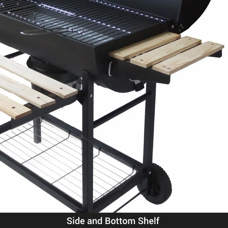 Factory Price Heavy Duty Cylinder Barrel Barbecue Trolley Folding Wood ...