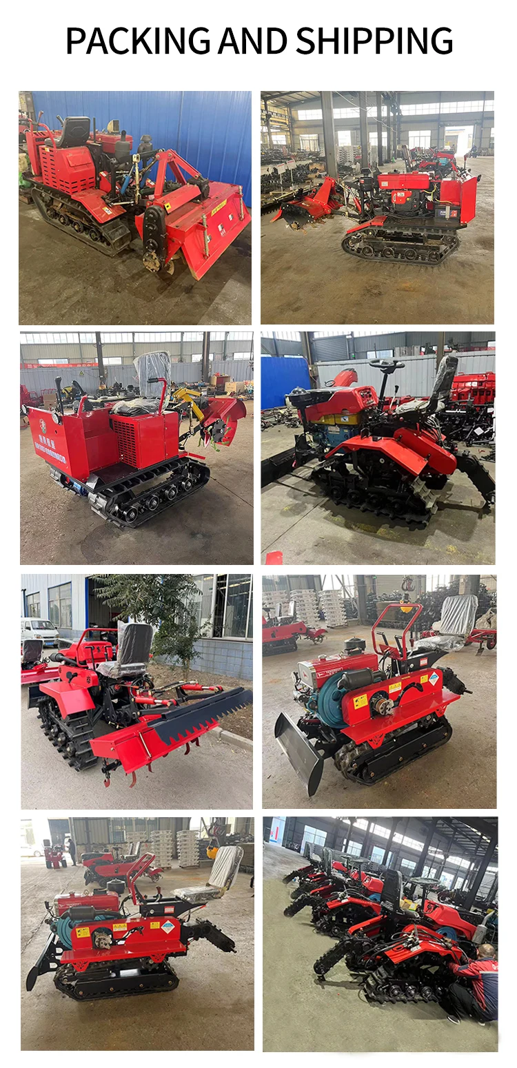 Orchard Weeding and Fertilization Crawler Rotary Tiller diesel Farm ...