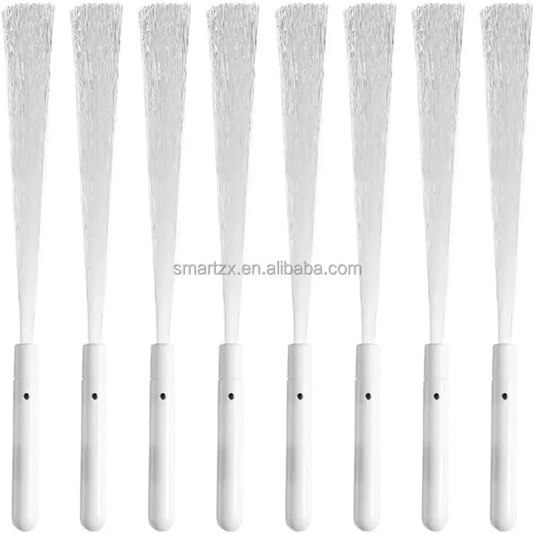 White Glow Sticks for Wedding - Fiber Optic Wands Light Up