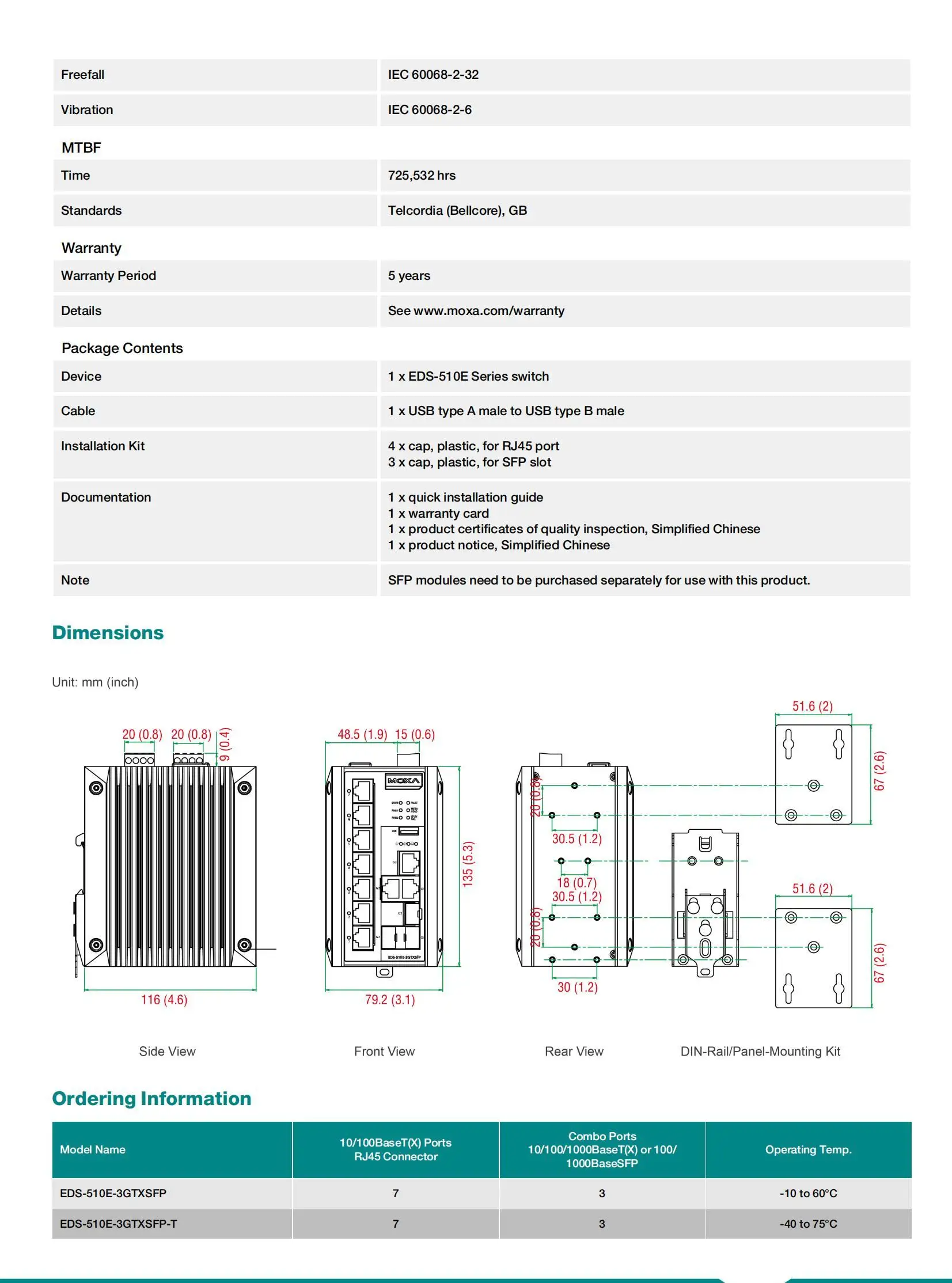 MOXA EDS-510E-3GTXSFP - T Layer 2 Managed Industrial Ethernet Switch ...