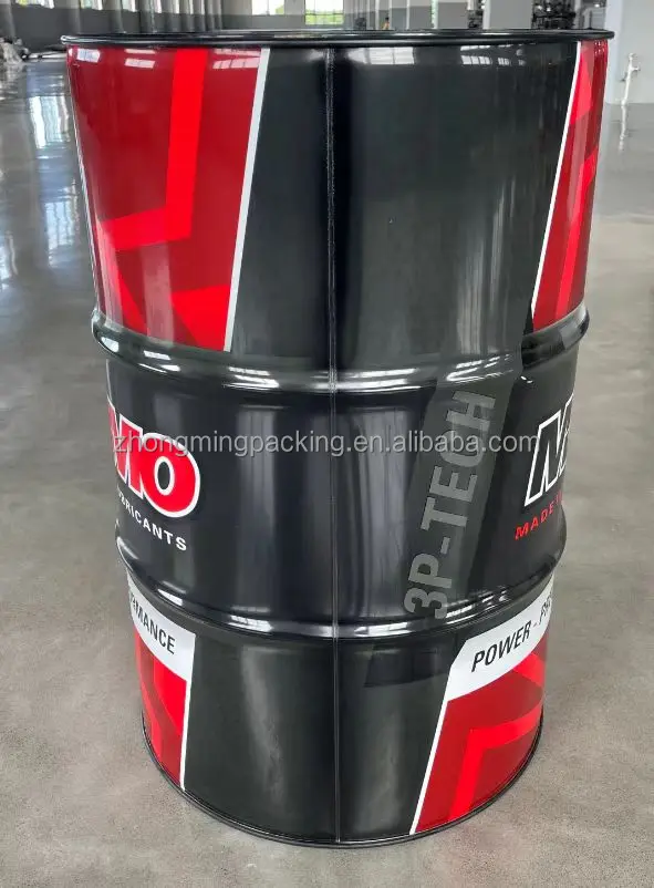 Empty 208l Tight Head Metal Drum Oil Steel Barrel For Chemicals Oils ...