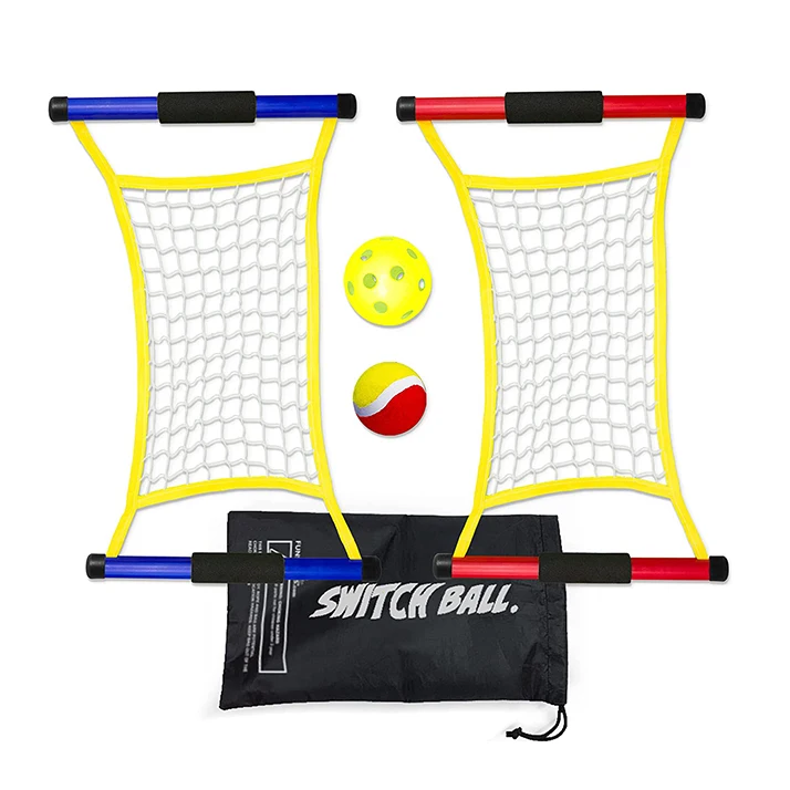 Outdoor Indoor Game Bouncing Switch Ball Game Set With Launch Net Catch ...