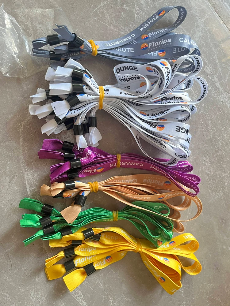 Custom Festival Fabric Wristbands Friendly Recycled Material Wristband ...