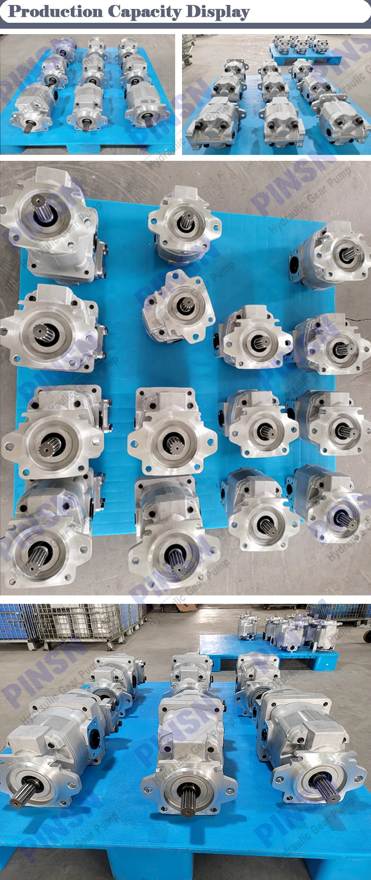 PINSN Hydraulic Gear Pump 705-56-36050/705-56-36051 Aluminium Alloy for ...