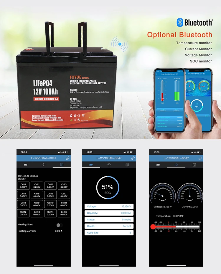 Smart Solar Battery Lithium Ion 12.8v 24v 200ah 300ah 400ah ...