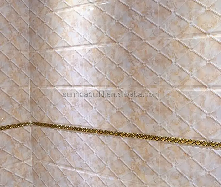 Decorative Golden Ceramic Kajaria Pencil Border Wall Tiles