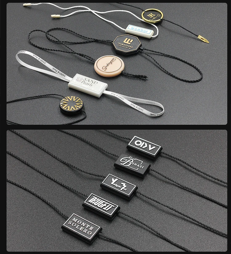 Custom Embossed Logo Hang Tag - Eco-Friendly Plastic Seal Lock