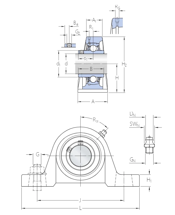 Pillow Block Ball Bearing Unit UCP 211-32 with Extended Inner Ring and ...