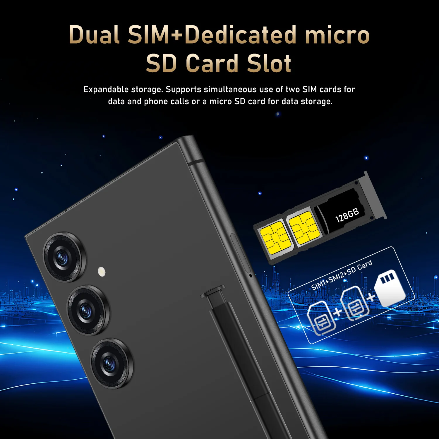 2025 Brand New S25 Ultra C24 Pro 16GB+1TB 5G Smart Phone 7.3-Inch 48MP+108MP 10 Android 14 ...