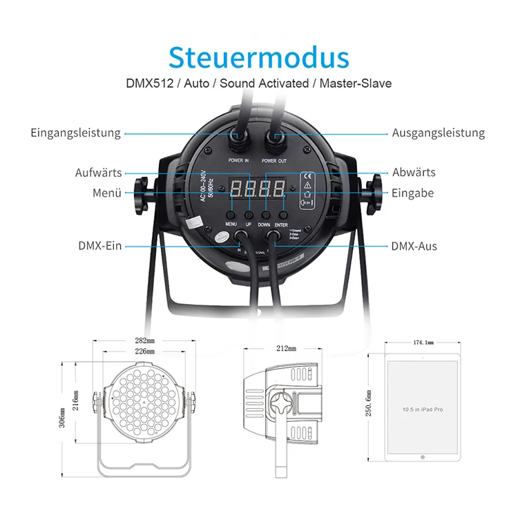 Big Dipper Lp001 Dj Light System Dmx Lights 54x3w Rgb Led Stage Light ...